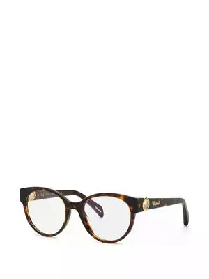 Chopard Tortoiseshell-effect Oval Frame Eyeglasses - Brown