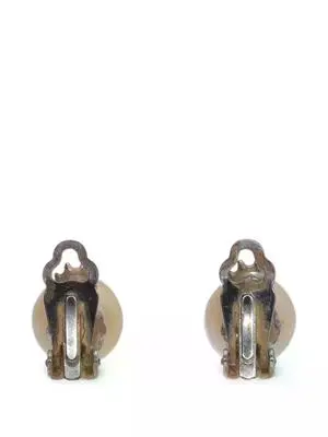 Vintage Pearl Crystal Clip-on Earrings