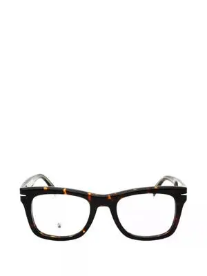 DB EYEWEAR BY DAVID BECKHAM Tortoiseshell-effect Square-frame Glasses - Brown