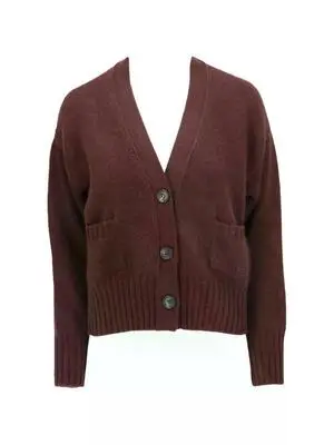 Isaia V-neck Button-up Cardigan - Brown