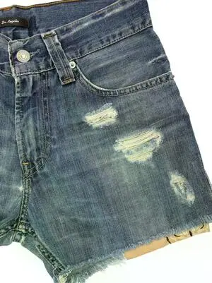 HTC LOS ANGELES Distressed Bandana-insert Shorts