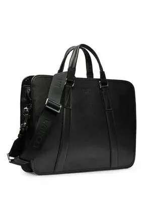 LANCEL Grained-leather Laptop Bag