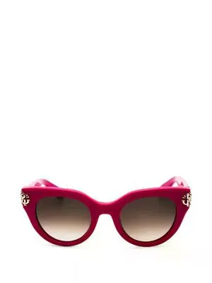 Roberto Cavalli Logo-detail Cat-eye Sunglasses - Pink