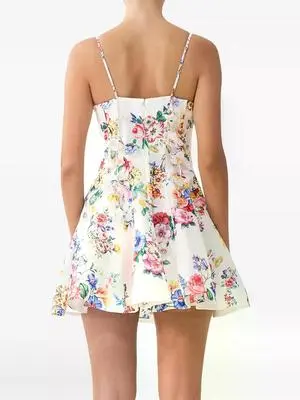 Camilla Floral-print Corset Mini Dress