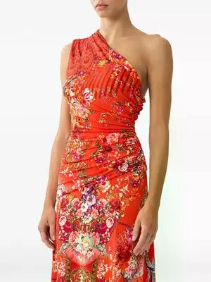 Camilla Olé Olé Gathered One-shoulder Maxi Dress