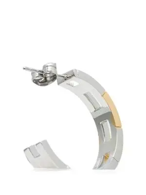 TRUSSARDI Cut-out Hoop Earrings - Silver