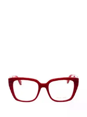 Roberto Cavalli Honeycomb-texture Square-frame Eyeglasses