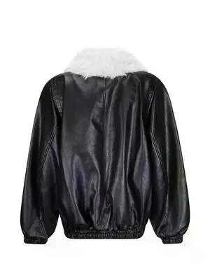 Source Unknown Rioni Faux-fur-collar Bomber Jacket