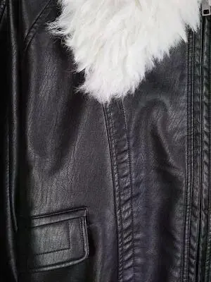 Source Unknown Rioni Faux-fur-collar Bomber Jacket