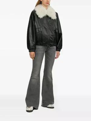 Source Unknown Faux-fur Collar Bomber Jacket