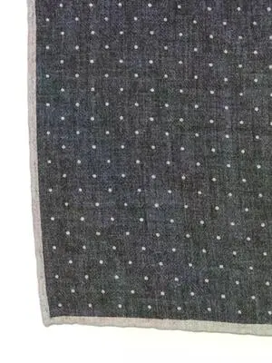 Eleventy Polka-dot Pocket Square - Blue