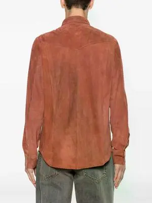Eleventy Suede Flap-pocket Shirt