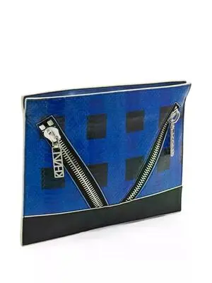 Kenzo Kalifornia Python-embossed Clutch Bag - Blue