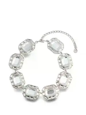 SELF-PORTRAIT Crystal-embellished Curb-chain Necklace - Silver