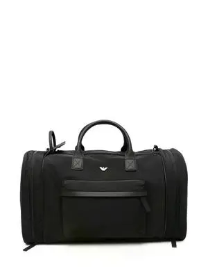 Emporio Armani Logo Plaque Holdall - Black