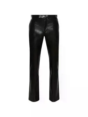 JIL SANDER Calf Leather Trousers - Black
