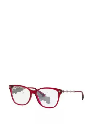Chopard Crystal-embellished Square-frame Glasses - Red