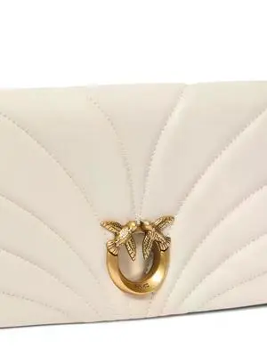 Pinko Love Birds Quilted Leather Shoulder Bag
