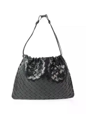 Bottega Veneta Intrecciato Shoulder Bag - Black