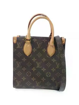 LOUIS VUITTON Bb Sac Plat Monogram Tote Bag - Brown