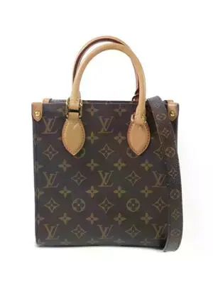 LOUIS VUITTON Monogram Bb Sac Plat Tote Bag - Brown