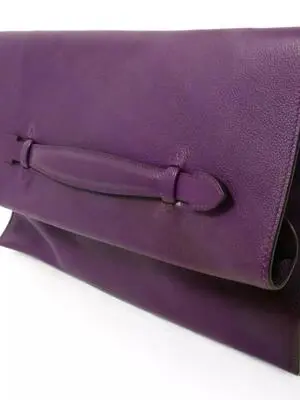 Hermès Plitplat Leather Clutch Bag