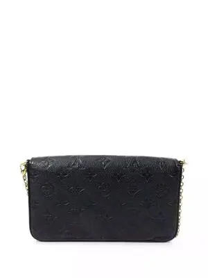 LOUIS VUITTON Monogram Empreinte Felicie Pochette Clutch Bag - Black