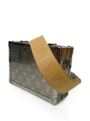 LOUIS VUITTON Monogram Titanium Clutch Box Shoulder Bag
