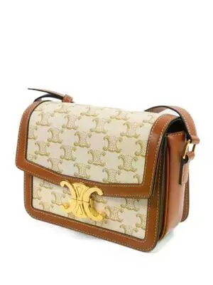 Celine Teen Classique Triomphe Shoulder Bag - White