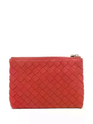 Bottega Veneta Intrecciato Leather Coin Purse - Red