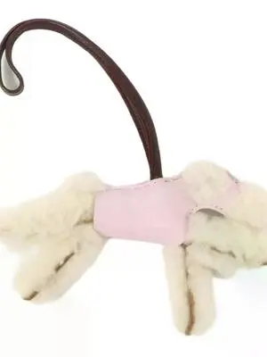 Hermès White Lambskin Poodle Bag Charm - Neutrals