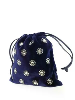 Miu Miu Crystal-embellished Velvet Bucket Bag