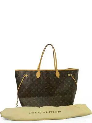 LOUIS VUITTON Gm Neverfull Monogram Tote Bag - Brown