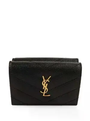 Saint Laurent Origami Cassandre-matelassé Wallet - Black