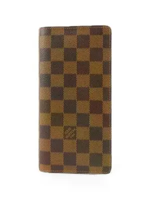 LOUIS VUITTON Damier Portefeuille Brazza Long Wallet - Brown