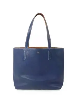 Hermès 2019 Double Sens 28 Leather Tote Bag - Blue