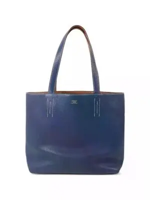 Hermès 2019 Double Sens 28 Leather Tote Bag - Blue