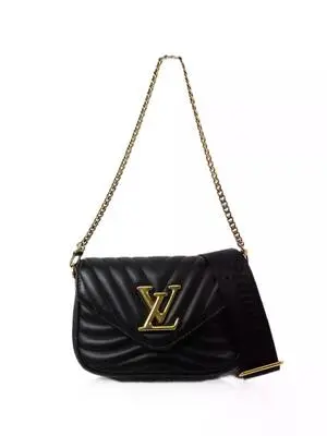 LOUIS VUITTON New Wave Leather Tote Bag - Black