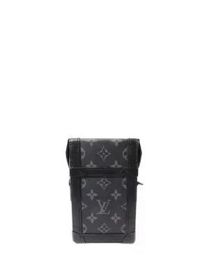 LOUIS VUITTON Monogram Eclipse Vertical Trunk Shoulder Bag - Black