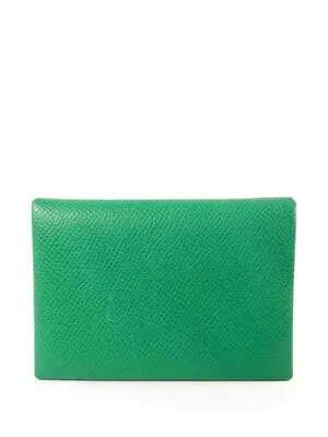 Hermès Calvi Duo Card Holder - Green