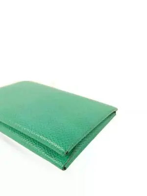 Hermès Calvi Duo Card Holder - Green