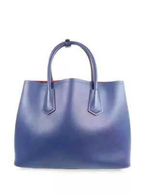 Prada Saffiano Leather Tote Bag - Blue