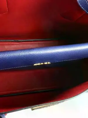 Prada Saffiano Leather Tote Bag - Blue