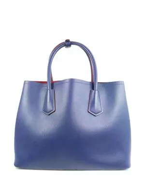 Prada Saffiano Leather Tote Bag - Blue