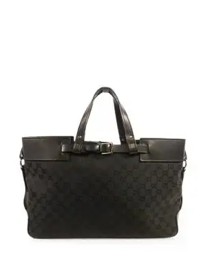 Gucci Gg Monogram Tote Bag - Black