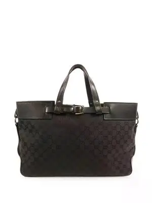 Gucci Gg Monogram Tote Bag - Black