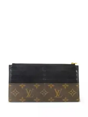 LOUIS VUITTON Monogram Canvas Logo-print Clutch Bag - Brown