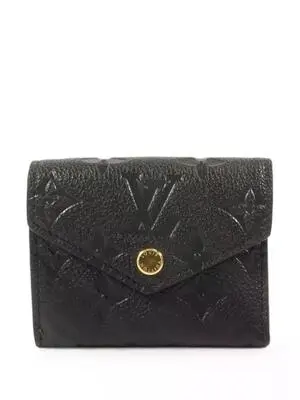 LOUIS VUITTON Monogram Empreinte Zoe Trifold Wallet - Black