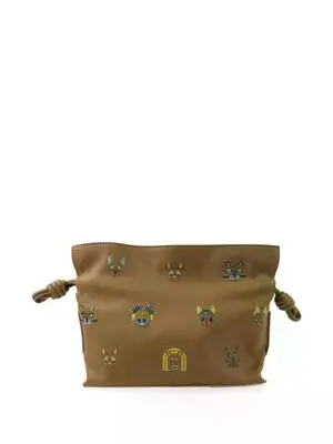 Loewe 2021 Flamenco Cats Small Clutch Bag
