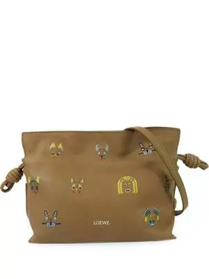 Loewe Flamenco Cats Small Clutch Bag - Neutrals
